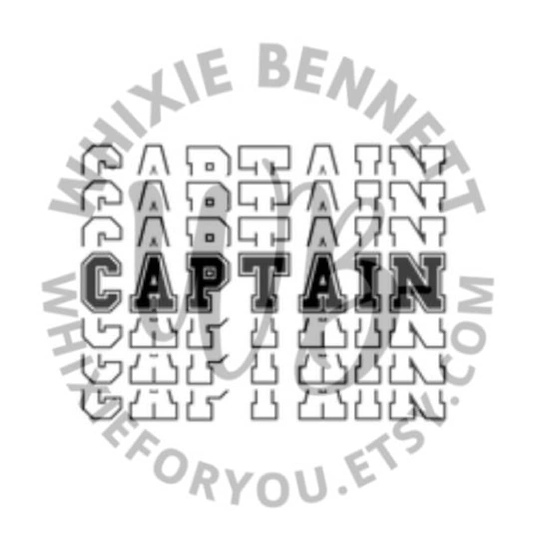 Captain PNG, Captain SVG, Captain Cut File, Captain Athletic Font PNG ...