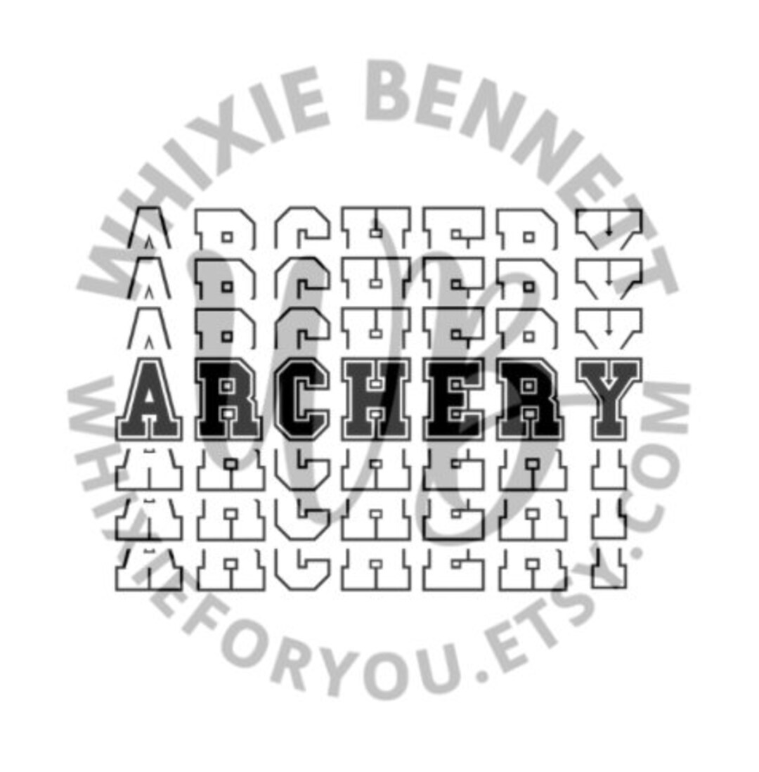 Archery PNG, Archery SVG, Archery Athletic Font PNG, Archery Stacked ...