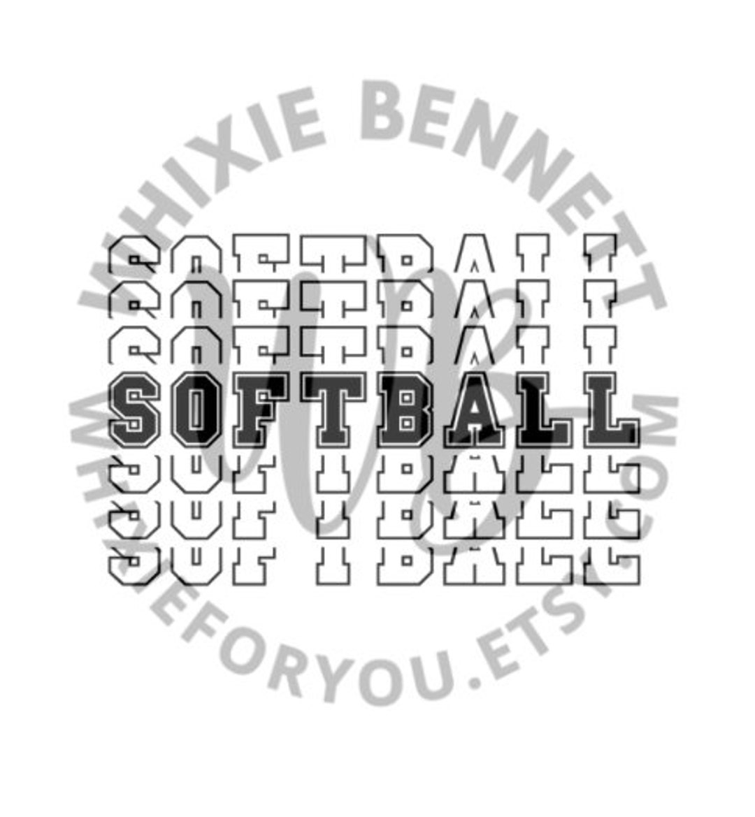 Softball PNG, Softball SVG, Softball Athletic Font PNG, Softball ...
