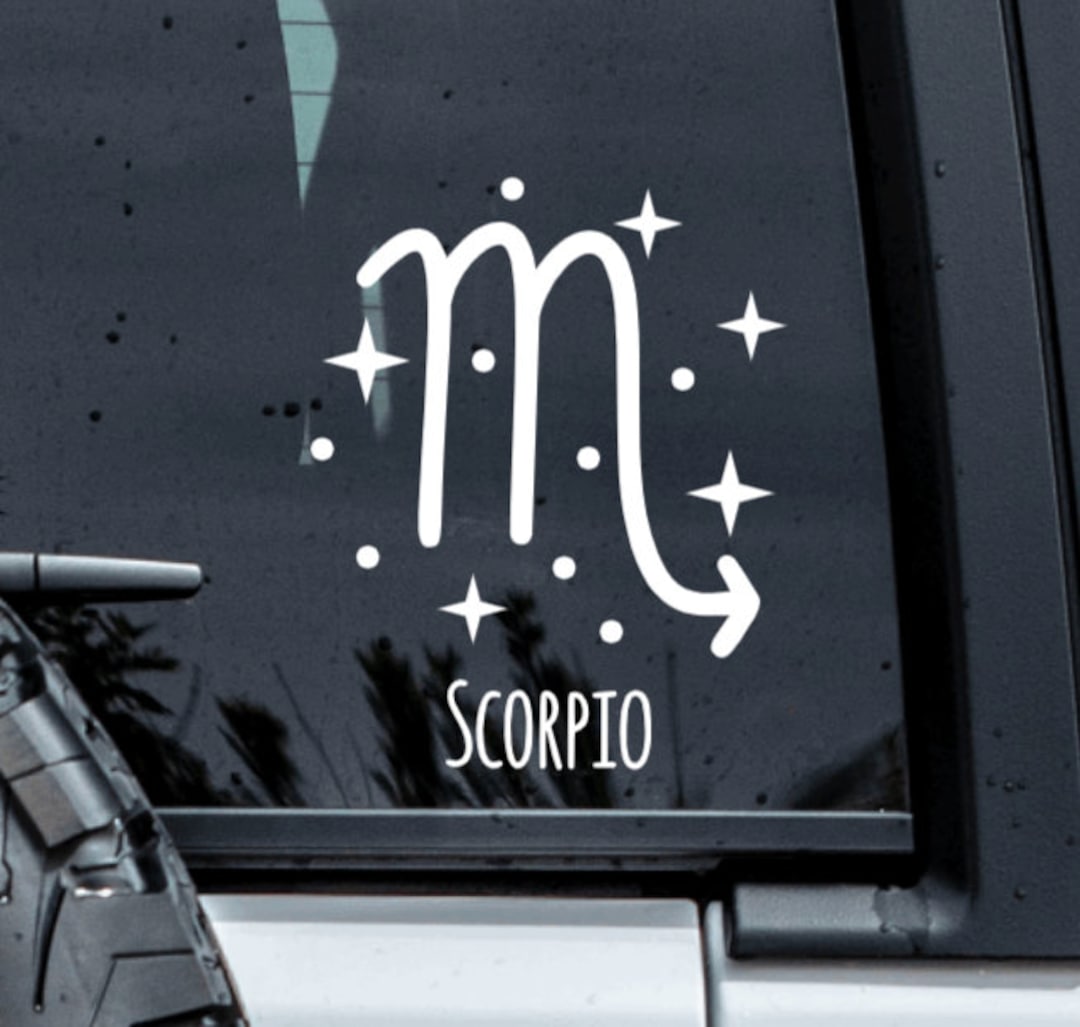 Scorpio Vinyl Decal, Scorpio Car Decal, Scorpio Sign Stickers, Scorpio ...