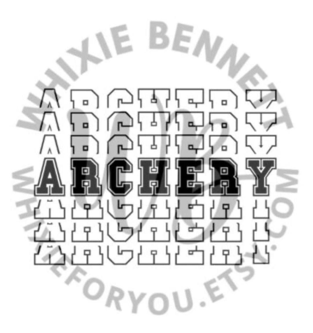 Archery PNG, Archery SVG, Archery Athletic Font PNG, Archery Stacked ...