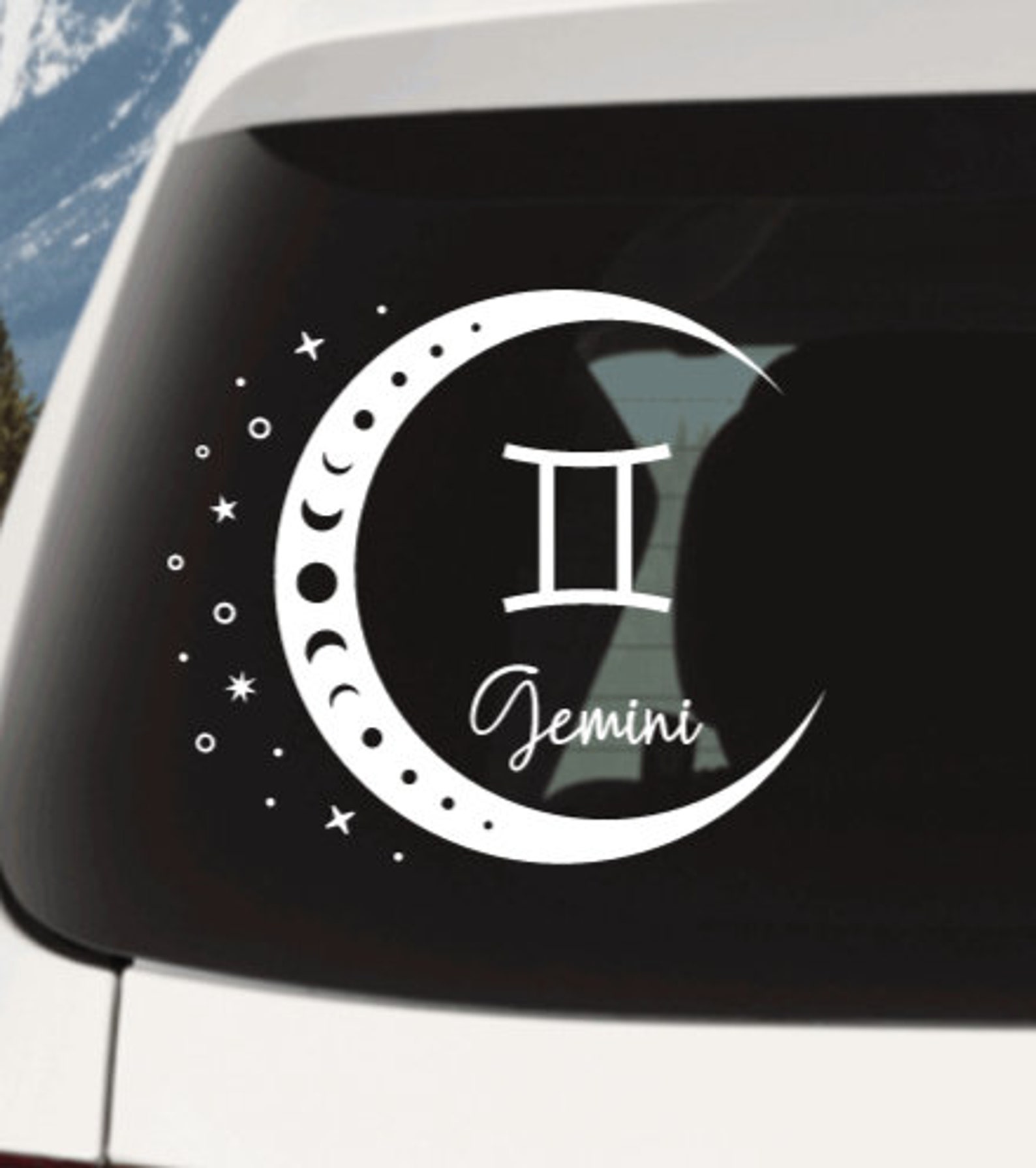 Gemini Vinyl Decal Gemini Sign Car Decal Gemini Sign | Etsy