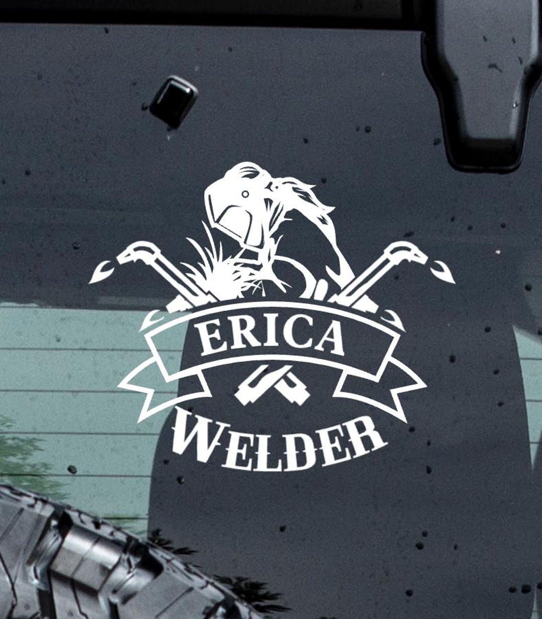 Female Welder Decal, Woman Welder Decal, Custom Welder Decal, Custom ...