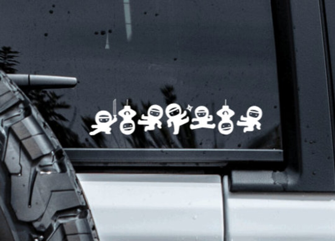 Ninja Family of 7 Car Decal, Ninja Decals, Family Decals, Ninja Family ...