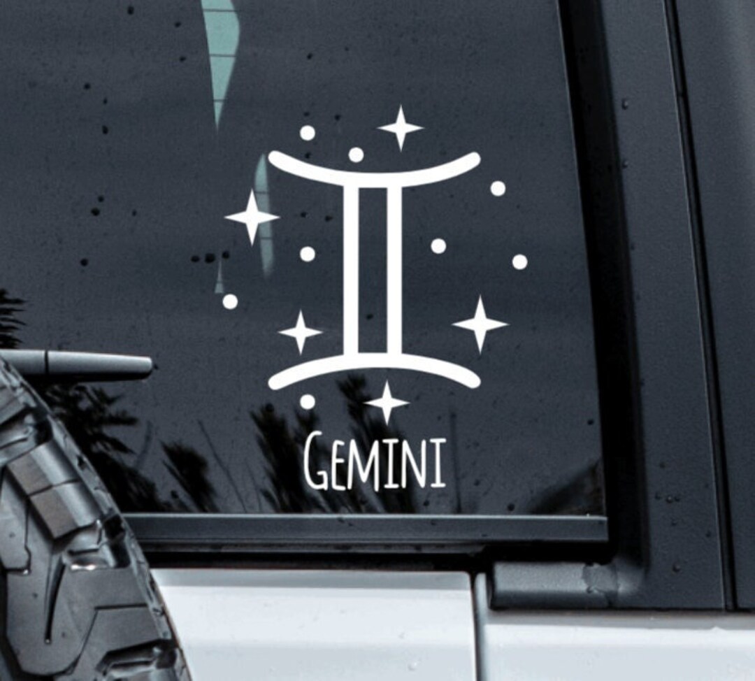 Gemini Vinyl Decal, Gemini Sign Car Decal, Gemini Sign Stickers, Gemini ...