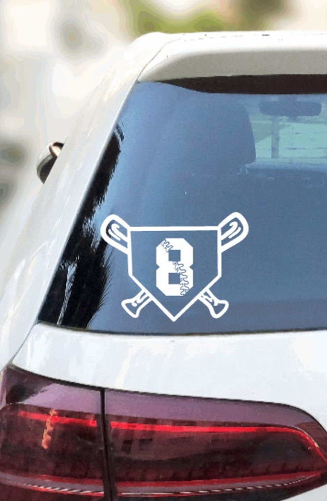 Custom Jersey Number in Home Plate Decal Baseball Decals - Etsy