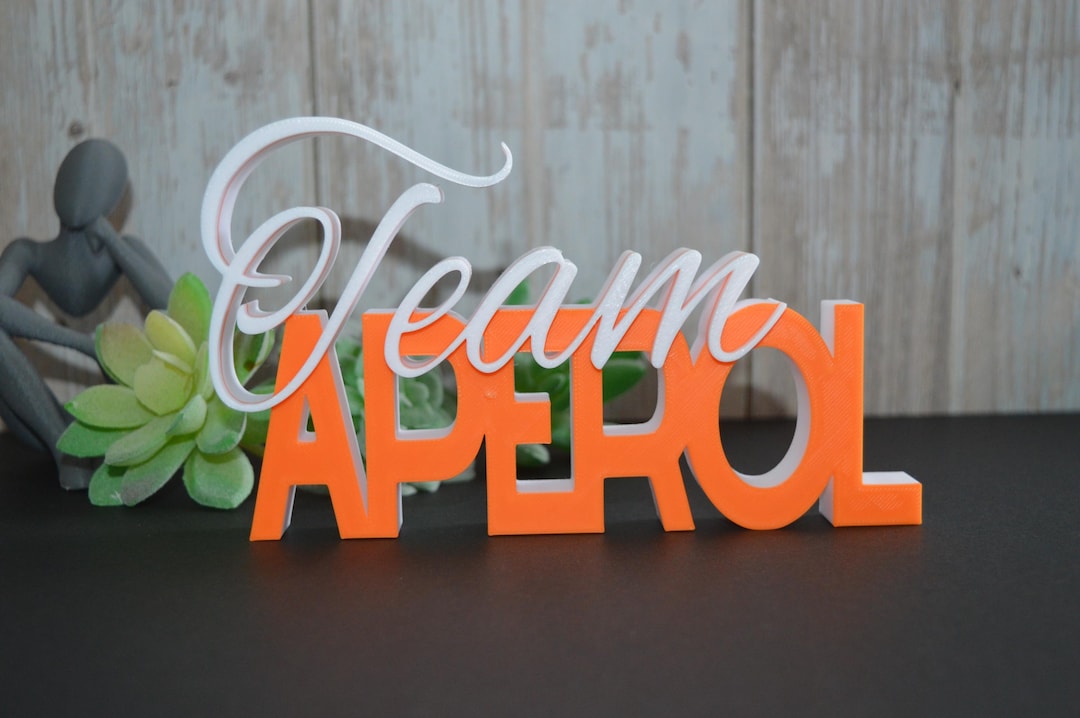 Team Aperol- Schriftzug gestalteter 3D-Schriftzug– perfekte Deko für ...