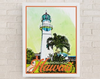 Diamond Head Poster - Etsy