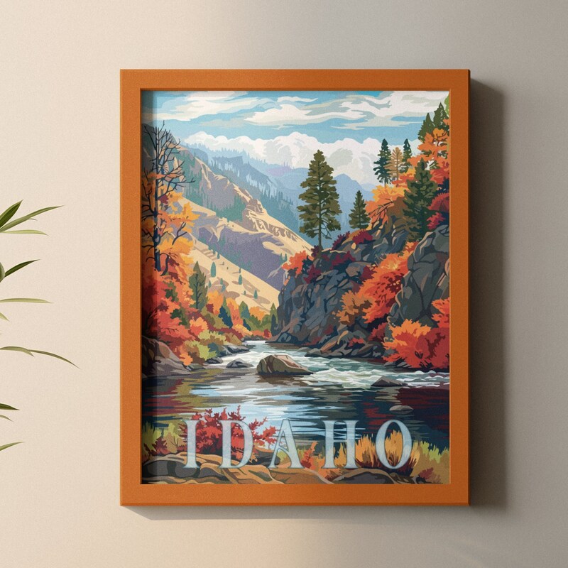 Idaho and Fishing Poster - Etsy
