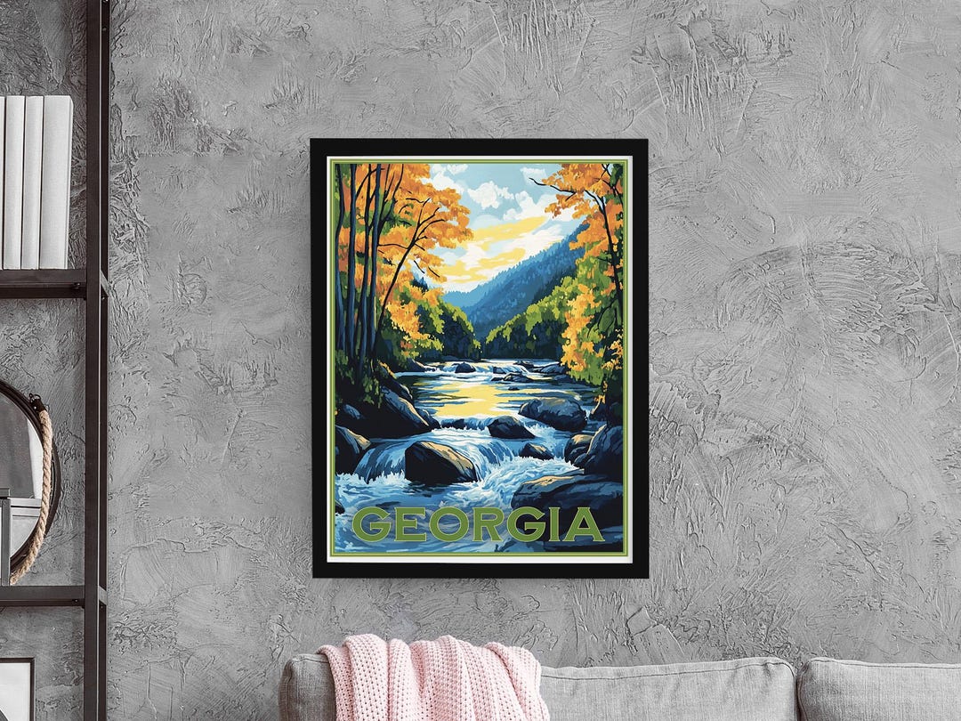 Georgia Travel Poster, Vintage Style Poster,home, Wall Art, Travel ...