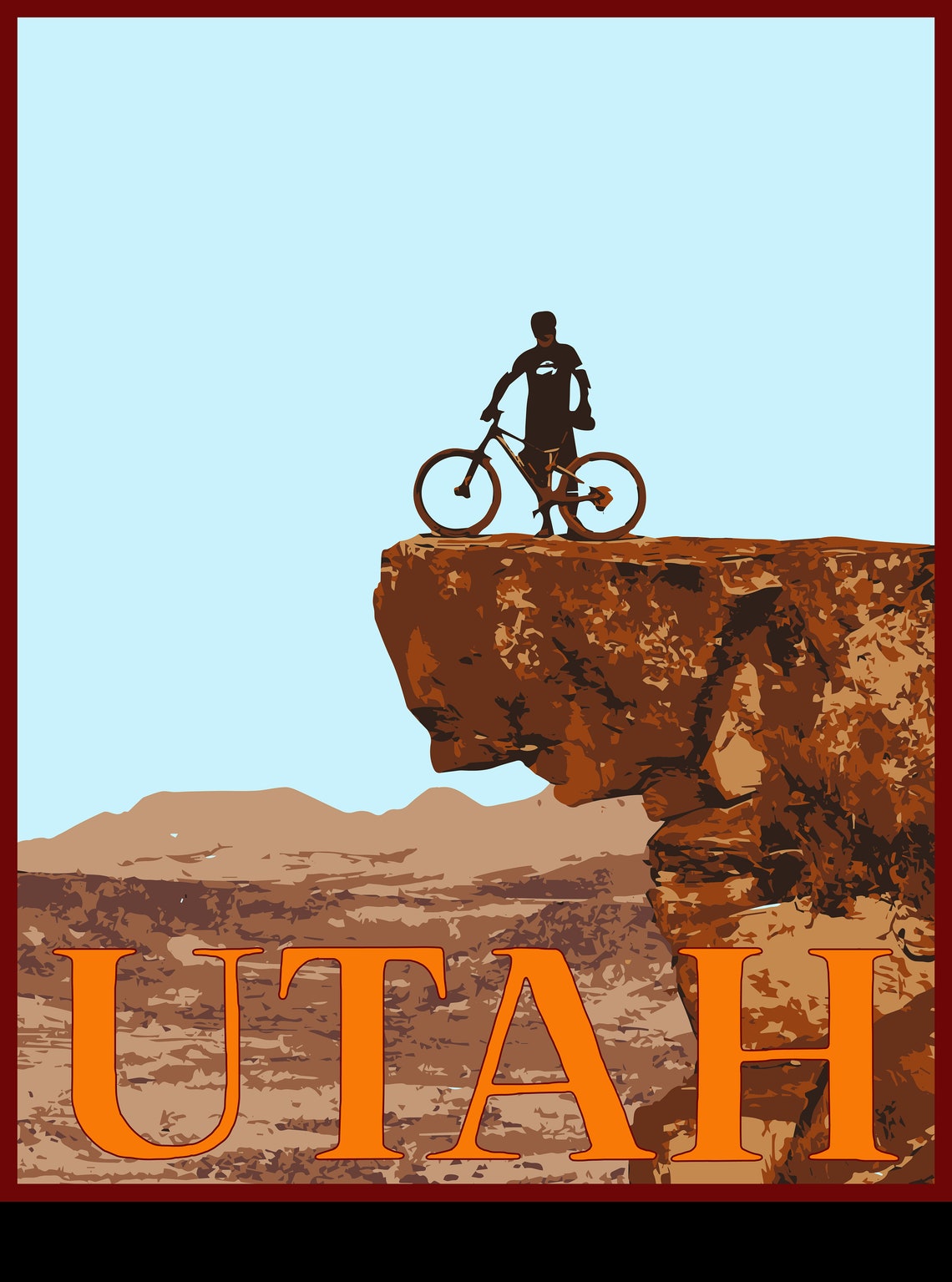 Utah Travel Poster Vintage Serigraph Style Poster Wall Art - Etsy