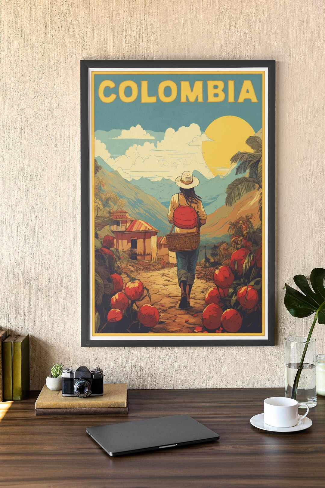 Colombia Travel Poster, Vintage Style Poster, Home, Colombia Print ...