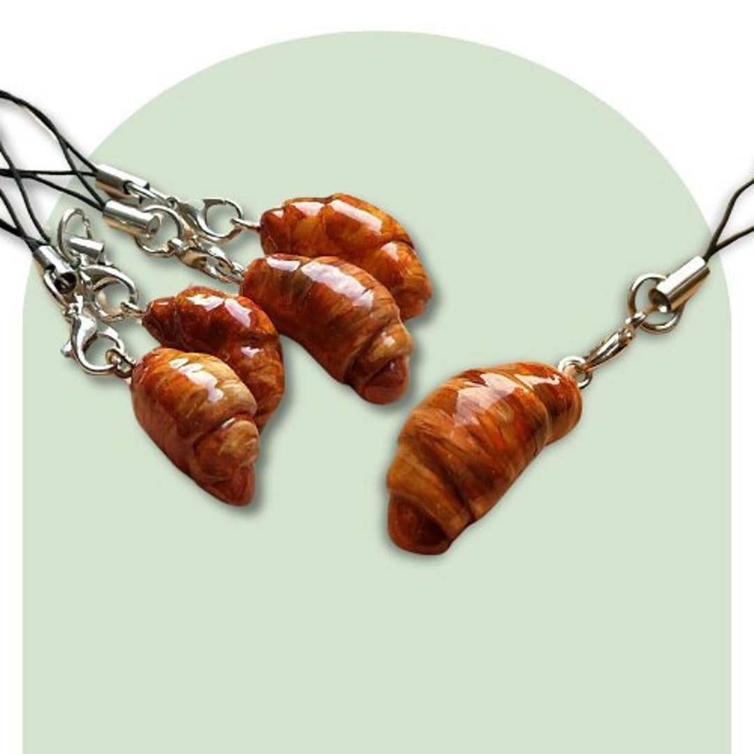 Croissant Bread Charm Handmade Gift & Keyring Realistic - Etsy UK