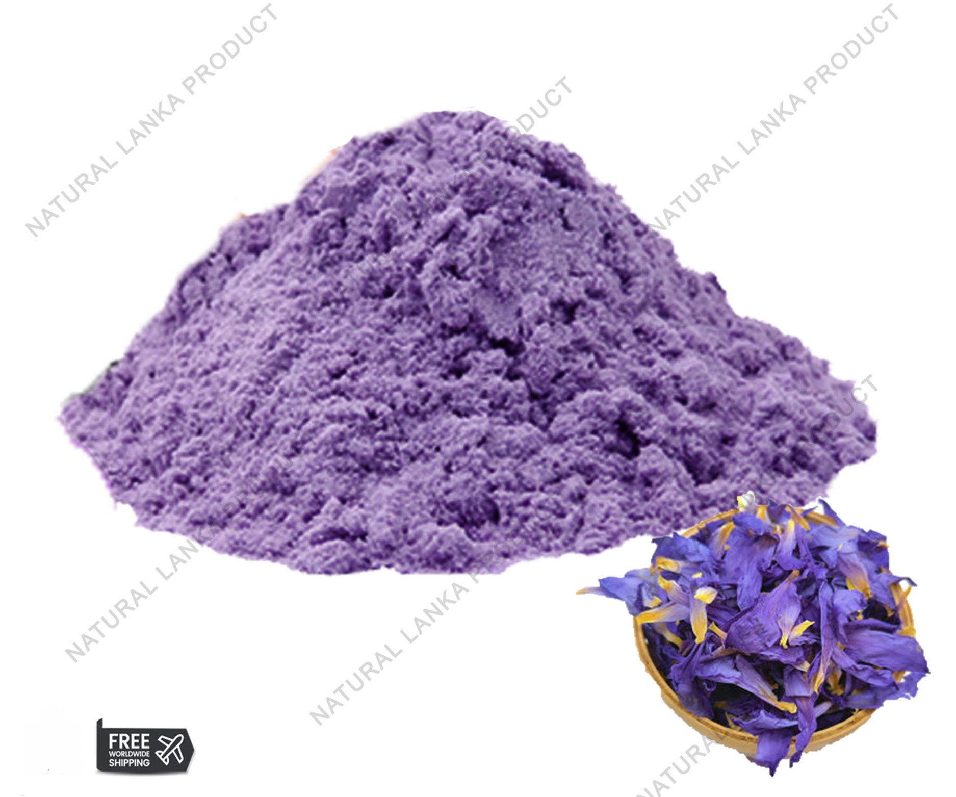 Egyptian Blue Lotus Petals Powder 100% Organic Nymphaea Caerulea Blue ...