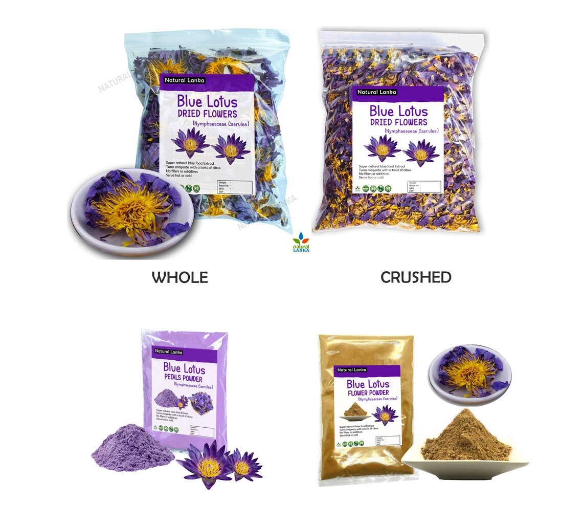 Egyptian Blue Lotus Flower Products Organic Crushed Blue - Etsy