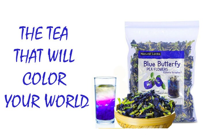 100% Organic Butterfly Pea Flower Tea Clitoria Ternatea Herbal Tea ...