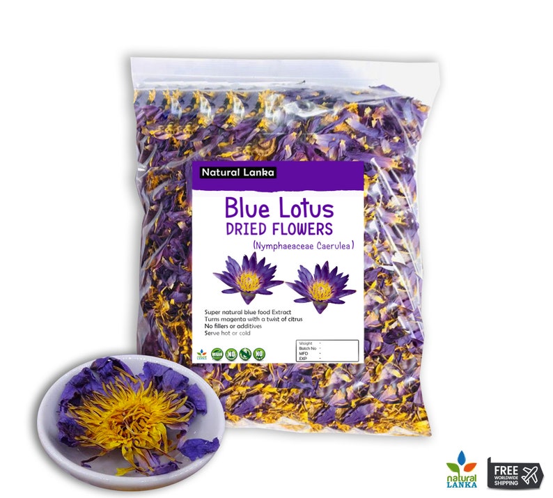 Egyptian Blue Lotus Flower Products | Organic Crushed Blue Lotus ...