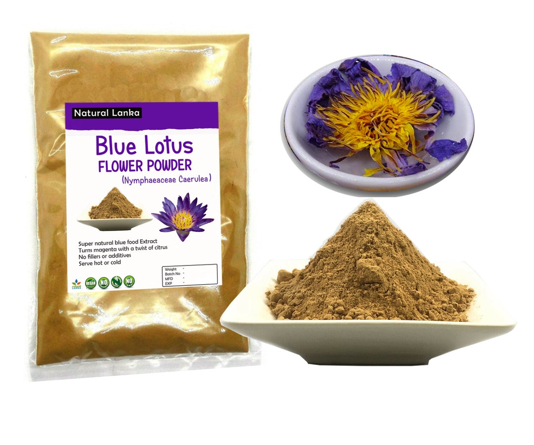 Organic Blue Lotus Powder Extract | Egyptian Blue Lotus | Nymphaea ...