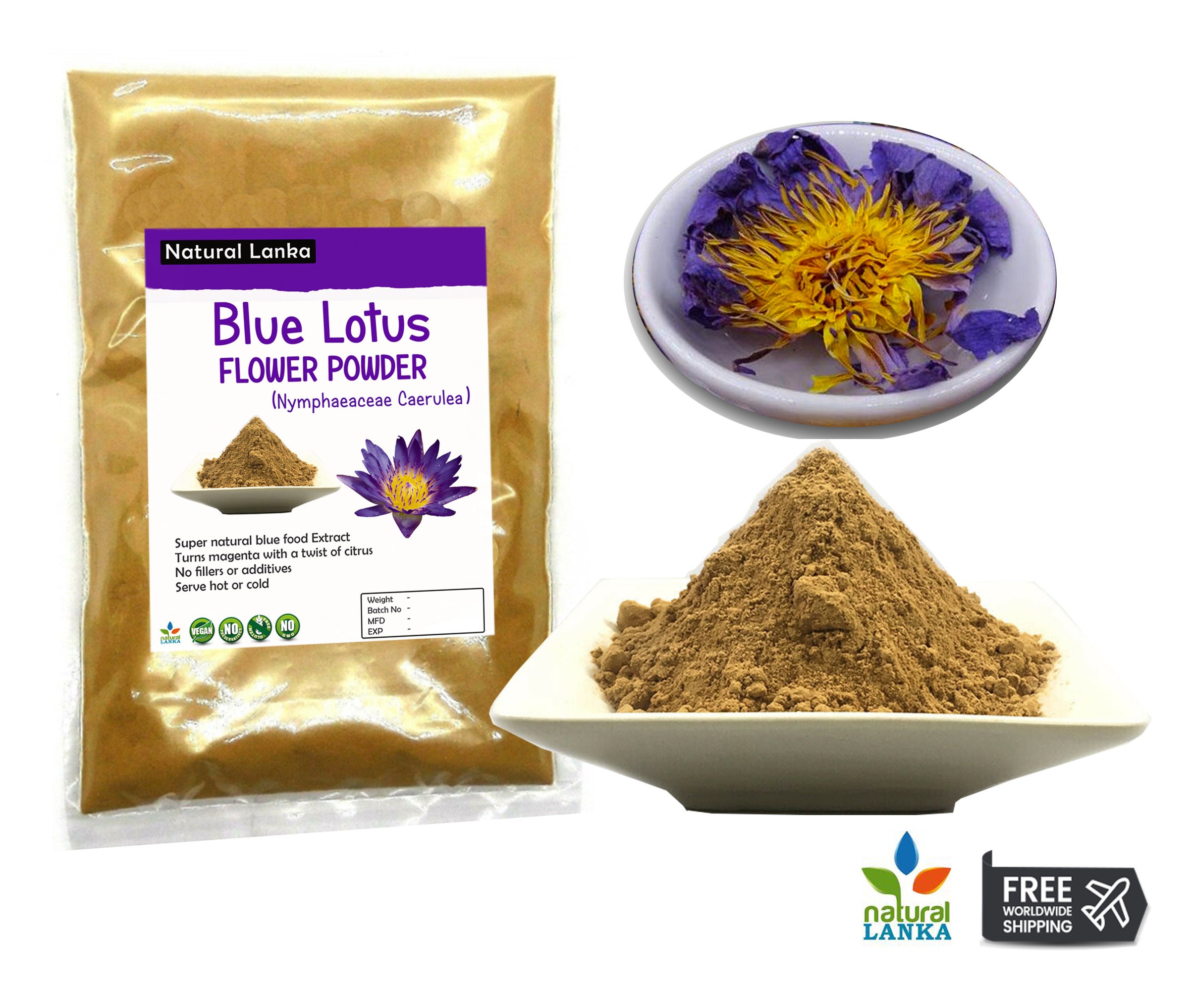 Egyptian Blue Lotus Flower Products | Organic Crushed Blue Lotus ...