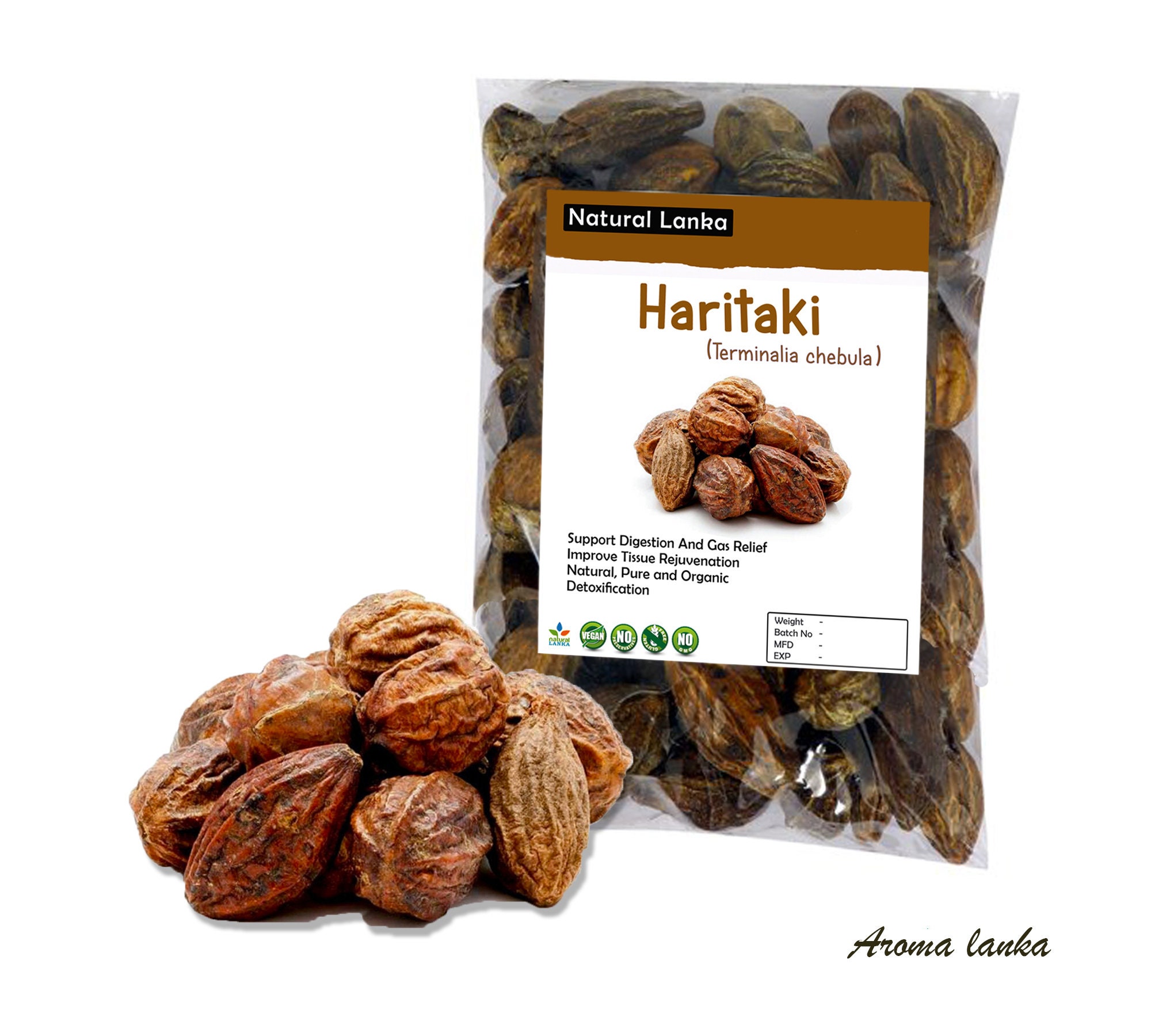 Haritaki Organic Whole Seeds (chebulic Myrobalan) Dried Haritaki Fruit ...
