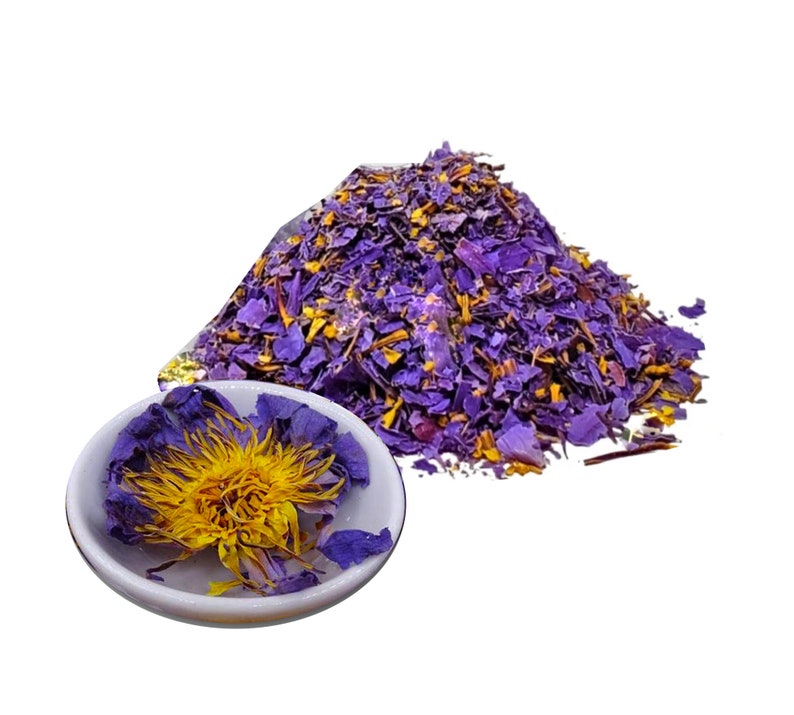 PRE-GROUND Egyptian Blue Lotus Petals & Stems Blend Nymphaea Caerulea ...