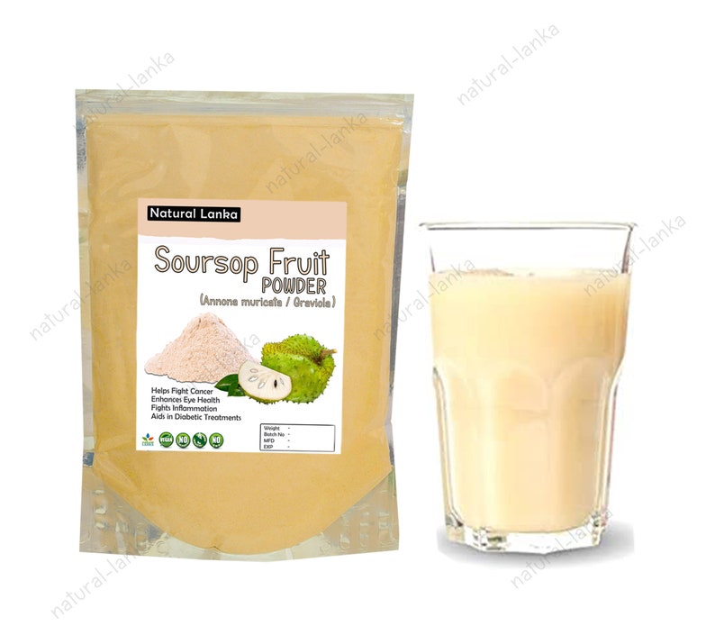 100% Organic Soursop Fruit Powder, All-natural Dried Graviola Fruit ...