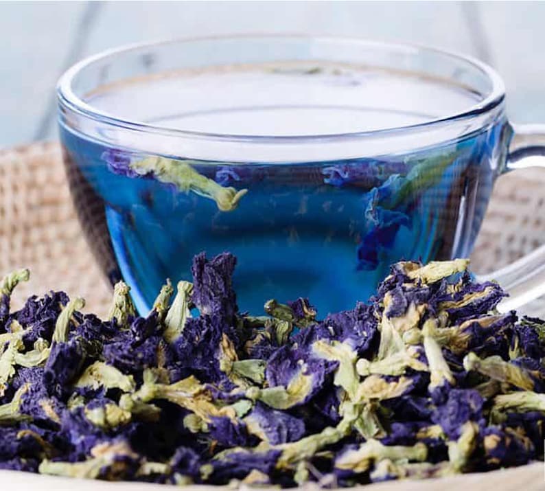 100% Organic Butterfly Pea Flower Tea Clitoria Ternatea Herbal Tea ...