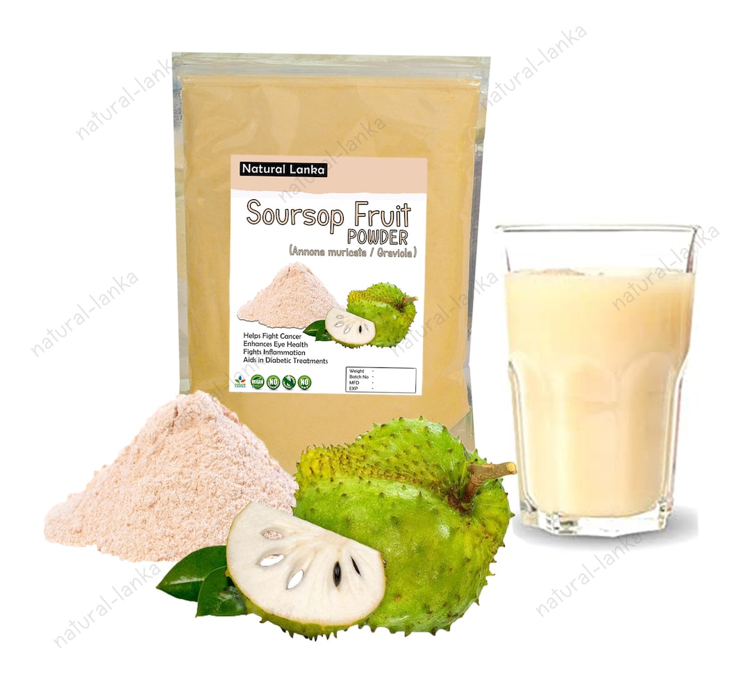 100% Organic Soursop Fruit Powder, All-natural Dried Graviola Fruit ...