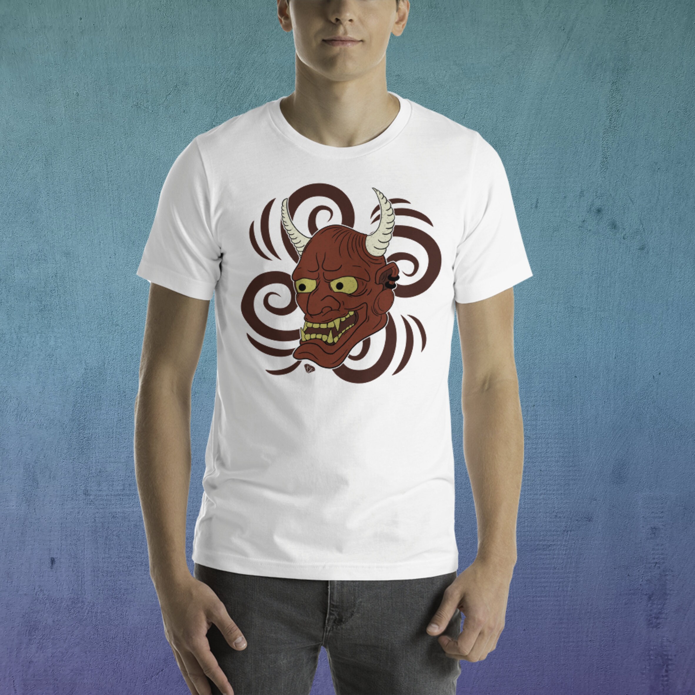 JAPANESE HANNYA MASK Premium Short-Sleeve Unisex T-Shirt | Etsy