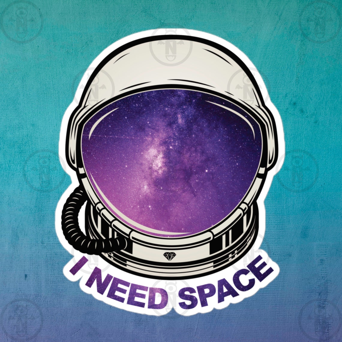 I NEED SPACE ASTRONAUT Galaxy Vinyl Sticker - Etsy