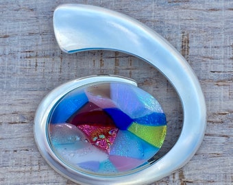 Art Glass Jewelry Handmade Fused Dichroic Glass by Artglassjewelry