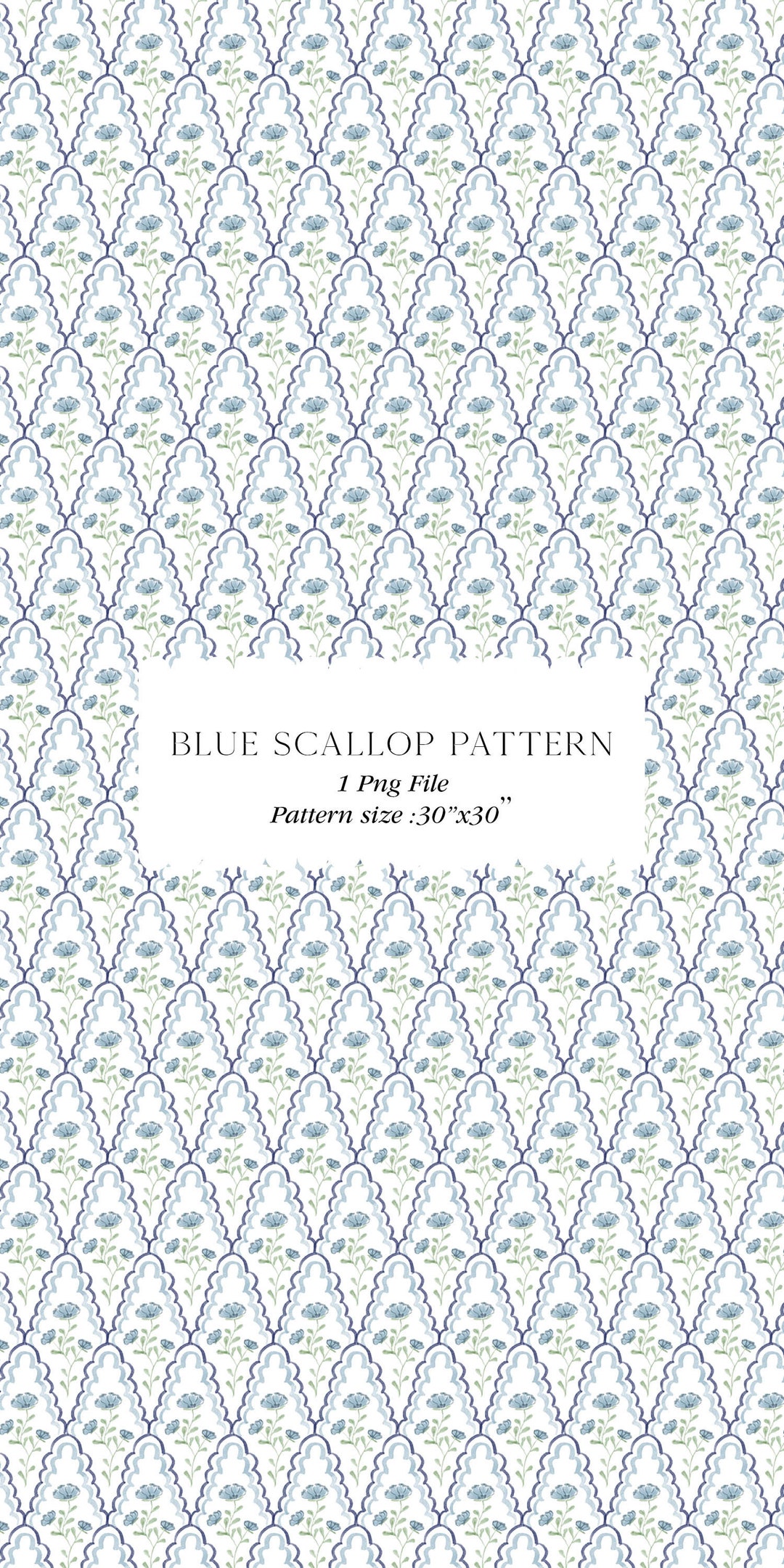 Grandmillennial Botanical Blue Flowers Watercolor DIY Clipart Cottage ...