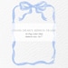 Hand Drawn Bow Border Frame Illustration PNG, Wavy Border With Bow in ...