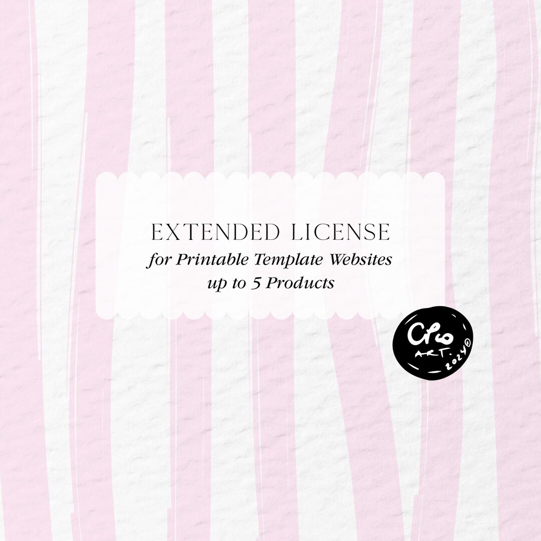 EXTENDED LICENSE for up to 5 Digital Products - Etsy