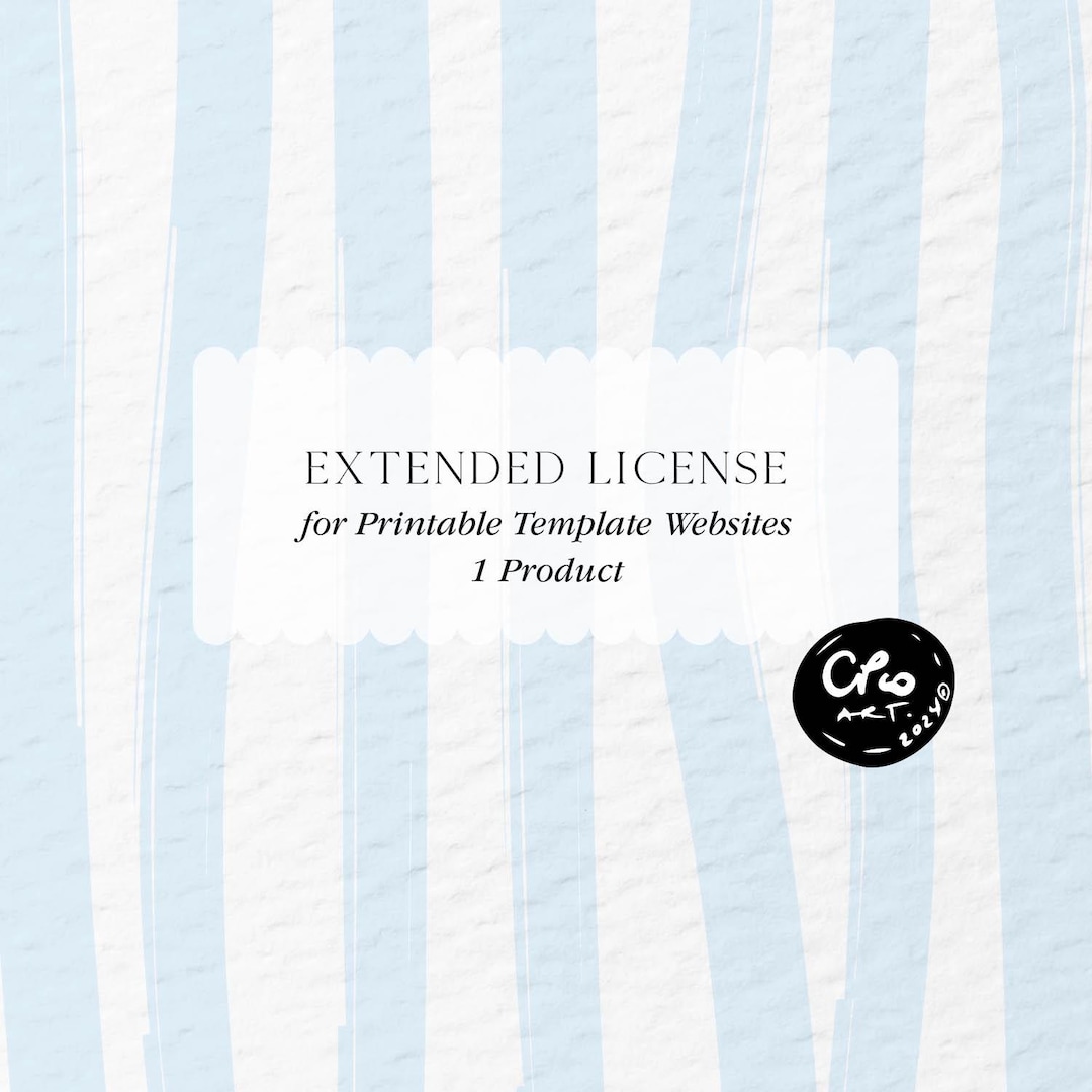 EXTENDED LICENSE for a Single Digital Product - Etsy