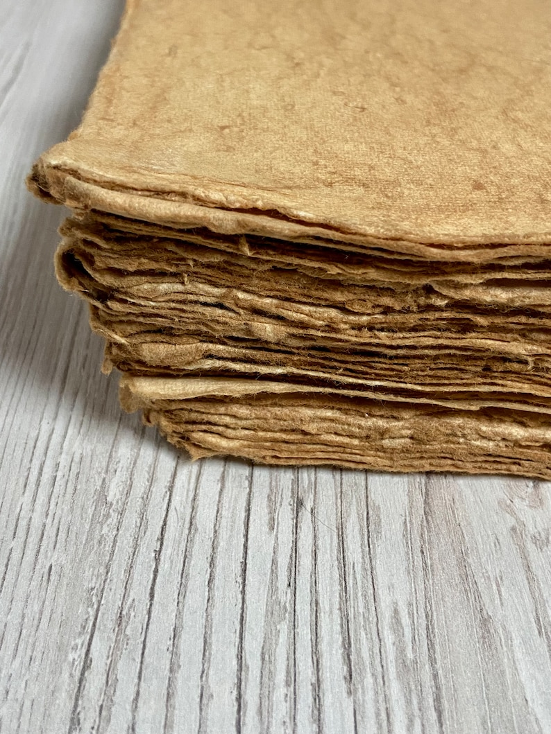 Handmade Papers 25cm X 35cm 200 GSM Rag Paper Deckle Edge Warm Tone ...