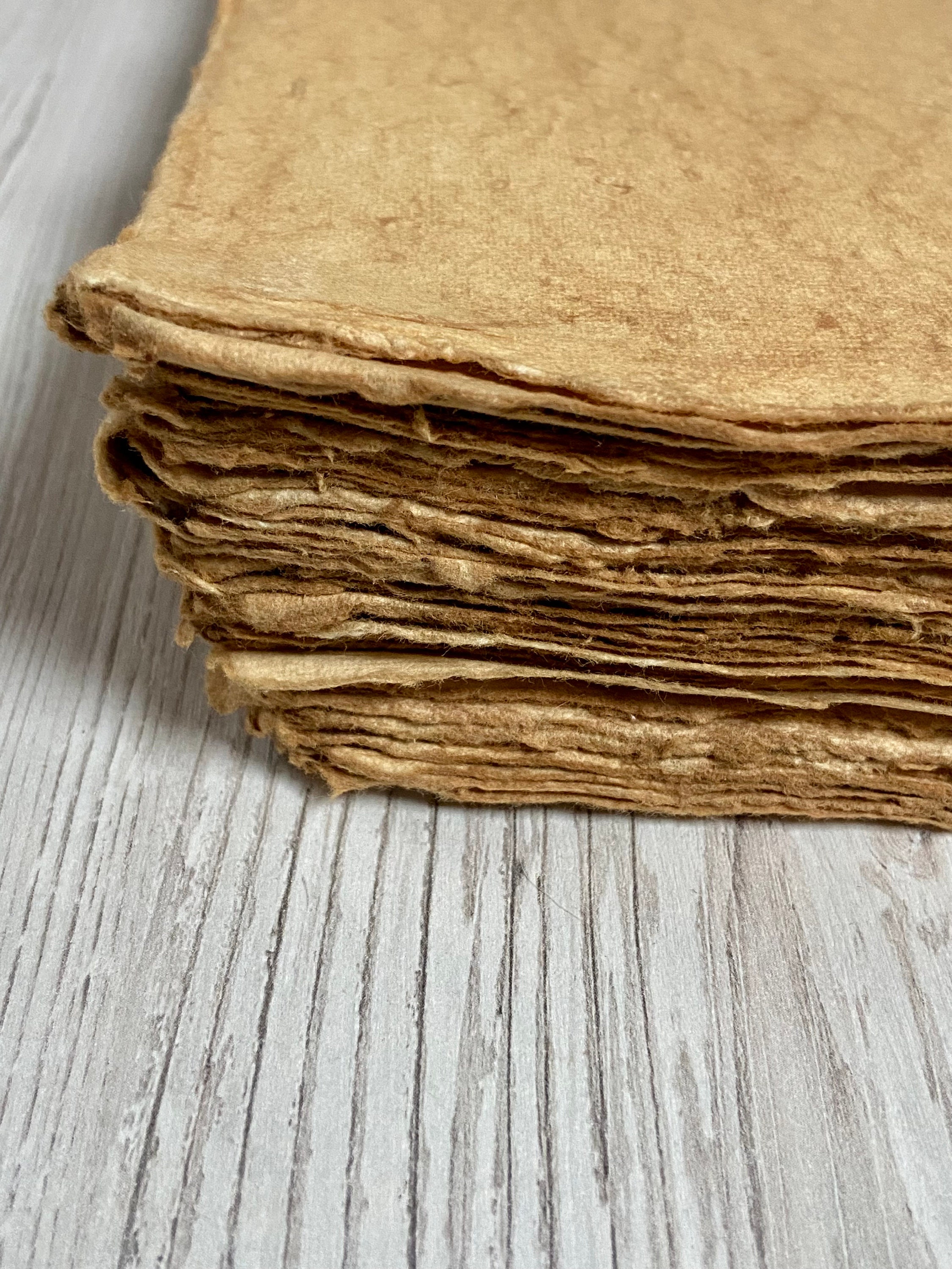 Handmade Papers 25cm X 35cm 200 GSM Rag Paper Deckle Edge Warm Tone ...