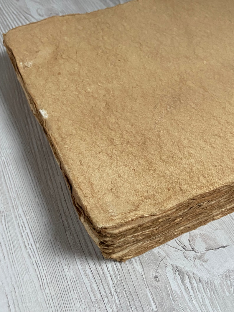 Handmade Papers 25cm X 35cm 200 GSM Rag Paper Deckle Edge Warm Tone ...