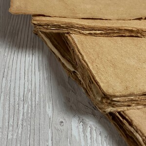 Handmade Papers 25cm X 35cm 200 GSM Rag Paper Deckle Edge Warm Tone ...