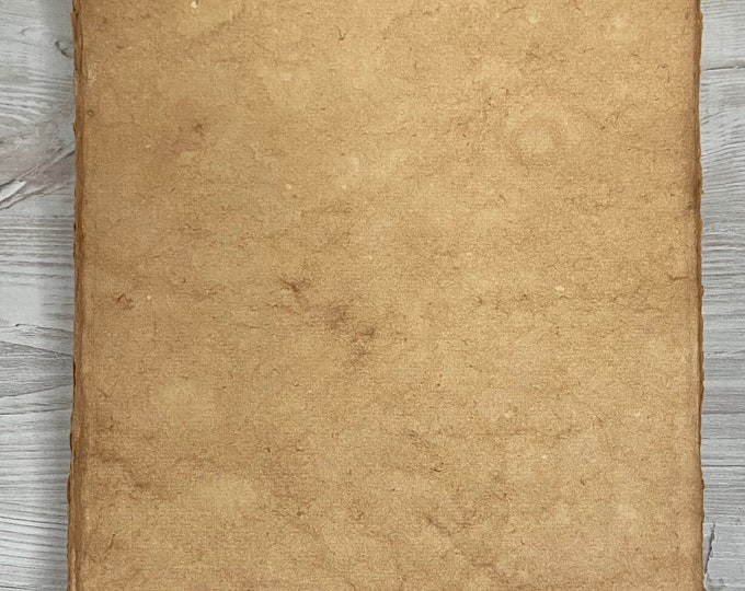 Handmade Cotton Rag Paper: Warm Tone Deckle Edge, 200 GSM (10x14 Inch ...