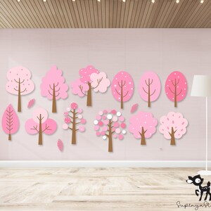Pink Tree Clipart Bundle, Trees PNG Commercial Use Digital Download for ...