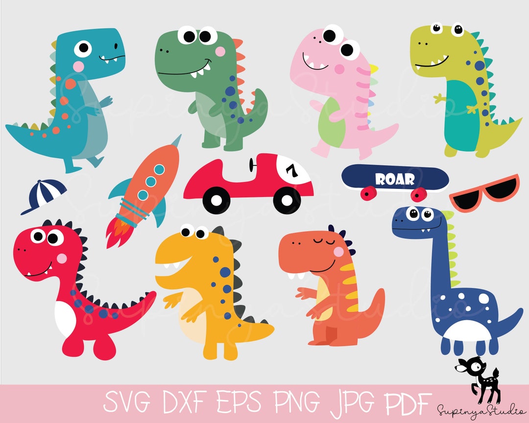 Dinosaur Big Bundle Pack, Dinosaur SVG, Dinosaurs Clipart, Svg Files, T ...
