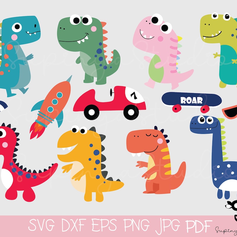 Dinosaur Svg - Etsy