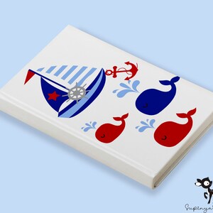 Nautical Clipart - Digital Vector, Whale, Whale Family, Boat, Nautical ...