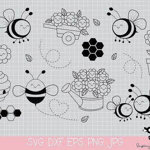 Bee SVG Bee Bundle Honey Honeycomb Bee Files for Cricut Bee Clip Art ...