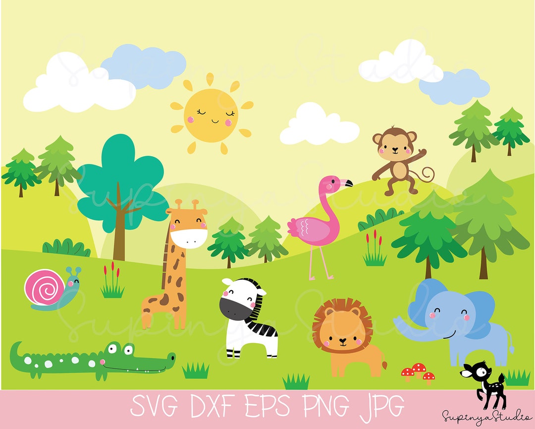 Jungle Animals SVG , Safari Animals Svg,jungle Friends Svg,zoo Animals ...
