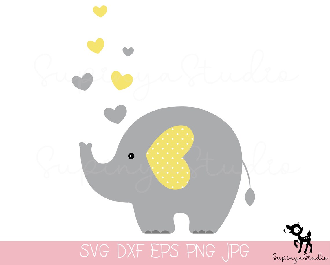 Elephant SVG Heart Elephant Cute Elephant Image File Heart - Etsy