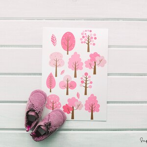 Pink Tree Clipart Bundle, Trees PNG Commercial Use Digital Download for ...