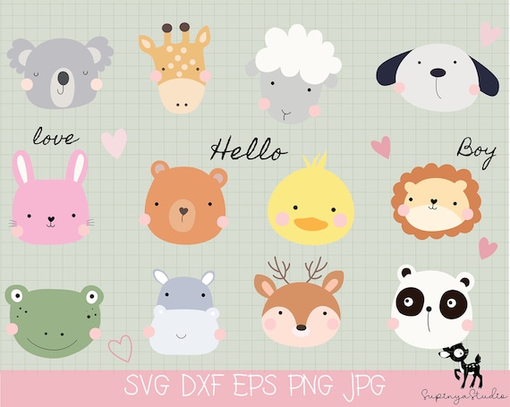 12 Animal SVG Safari Animals SVG Jungle Animals SVG Cute | Etsy