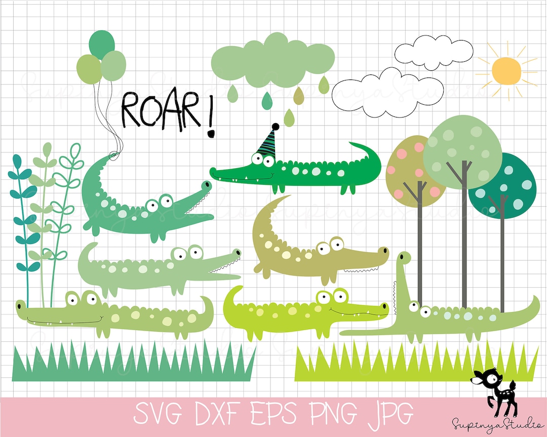 Crocodile SVG Bundle, Alligator Svg,crocodile Stack Digital Clip Art 17 ...